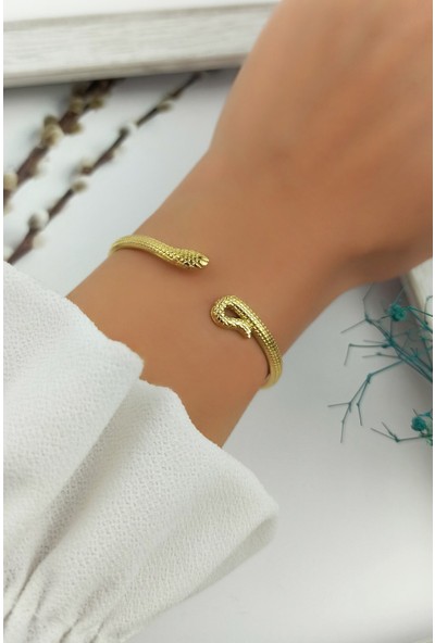 ÇLK Accessories Çelik Yılan Kelepçe Çelik Bileklik TRBILEK7746 B34503