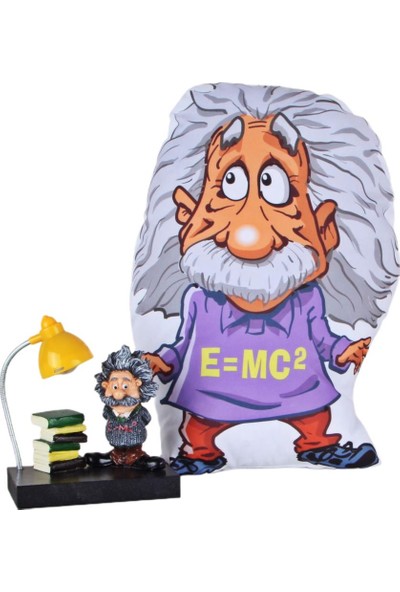 Hediyekanalı Einstein Yastık Einstein Masa Lambası Işıklı Biblo Hediyekanalı Einstein Yastık Einstein Masa Lambası Işıklı Biblo