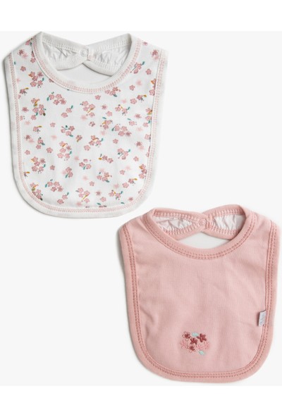 Koton Kız Bebek Bebetto 2'li Çıtçıtlı Önlük Çiçek Desenli Pamuklu