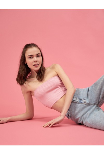 Koton Kadın Straplez Tanktop Fitilli