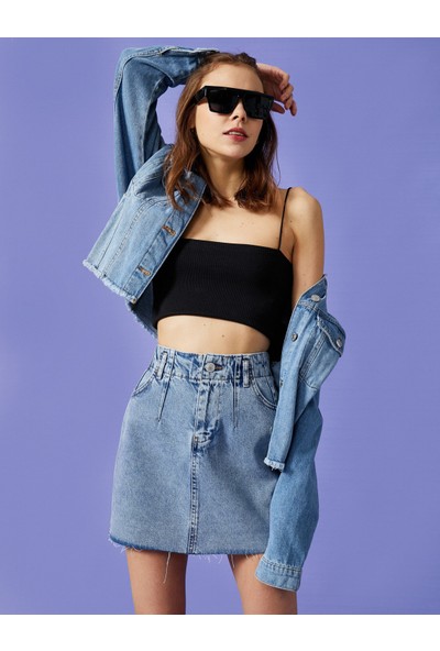 Koton Cepli Mini Kot Etek