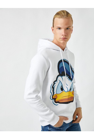 Koton Donald Duck Kapşonlu Sweatshirt Lisanslı Baskılı Koton Donald Duck Kapşonlu Sweatshirt Lisanslı Baskılı