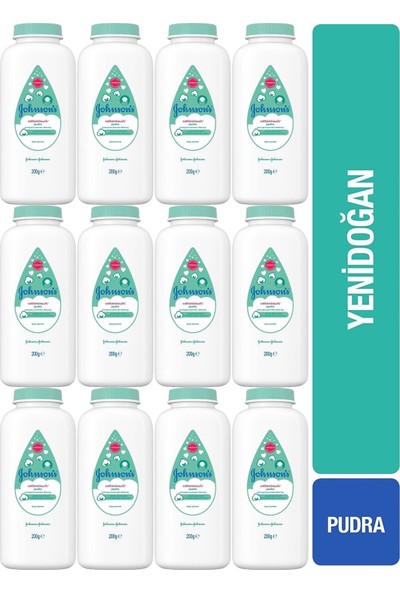 Johnsons Baby Bebek Pudrası 200GR Cotton Touch Yeni Doğan (12 Li Set)