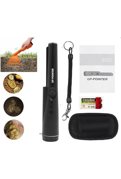 Alfa Gp Pointer Siyah Altın Metal Dedektörü Pinpointer Pil + Çanta Hediye Alfa Gp Pointer Siyah Altın Metal Dedektörü Pinpointer Pil + Çanta Hediye