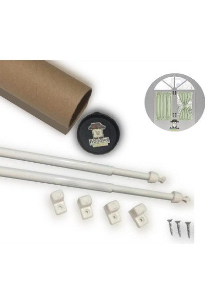 Aboowe Briz Çubuğu 80 - 100 cm 2 Adet Kapı Pencere Alüminyum Briz Perde Çubuğu