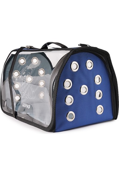 Lepus Kedi & Köpek Sıvı Geçirmeyen Şeffaf Fly Bag Lüx Çanta Lacivert Medium