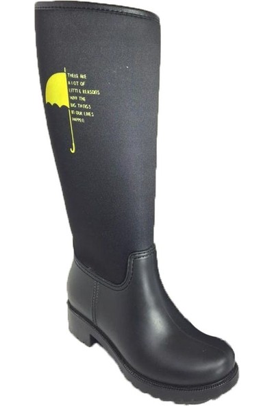 Dna Kadın Yağmur Çizmesi Sarı Şemsiyeli