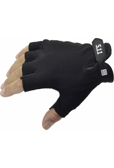 Mude 5.11 L Beden Yarım Parmak Taktik Eldiven Siyah