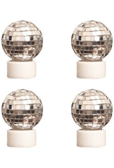 Keyfi Sepet 4'lü Mini Disko Topu Masaüstü Dekoratif LED Işıklı Lamba