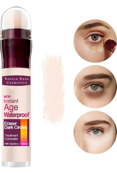 Roesia Rose Rose Anti Age Waterproof Göz Altı Kapatıcı Açık Ton 6 ml No: 01