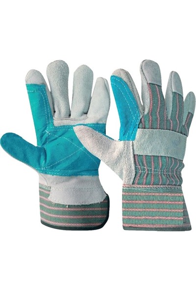 JUNİOR Eldiven Deri Yeşil Takviyeli