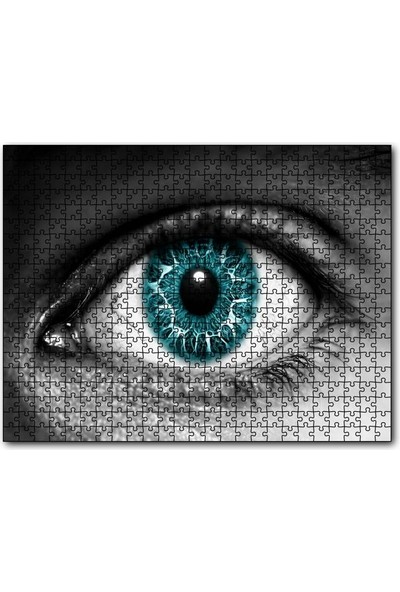 Cakapuzzle Yeşil Göz Iris Makro 255 Parça Puzzle Yapboz Mdf (Ahşap)