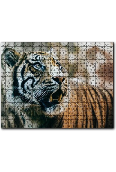 Cakapuzzle Kaplan Saldırıya Hazır 500 Parça Puzzle Yapboz Mdf (Ahşap)