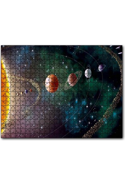 Cakapuzzle Güneş Sistemi ve Yörüngede Gezegenler 255 Parça Puzzle Yapboz Mdf (Ahşap)