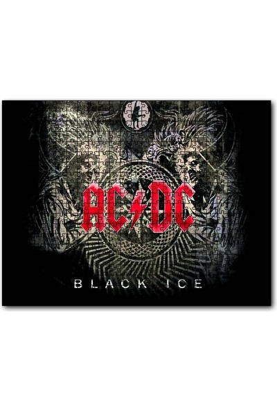 Cakapuzzle Acdc Black Ice Albüm Kapağı 500 Parça Puzzle Yapboz Mdf (Ahşap)