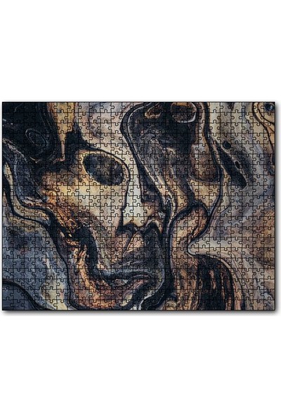 Cakapuzzle Kum Püskürtme Sanatı Yüz Portre 120 Parça Puzzle Yapboz Mdf (Ahşap)