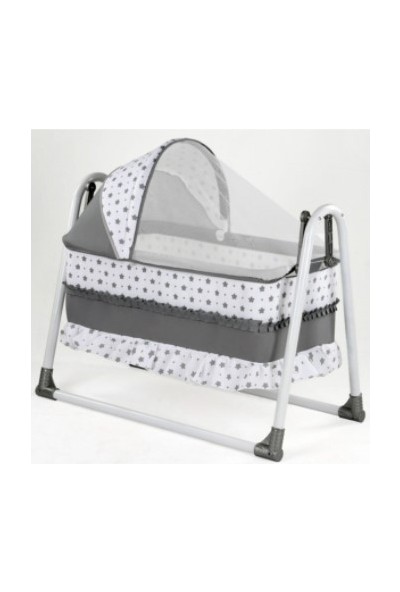 Özlem Bebe Gri Lüks Sallanır Sepet Beşik