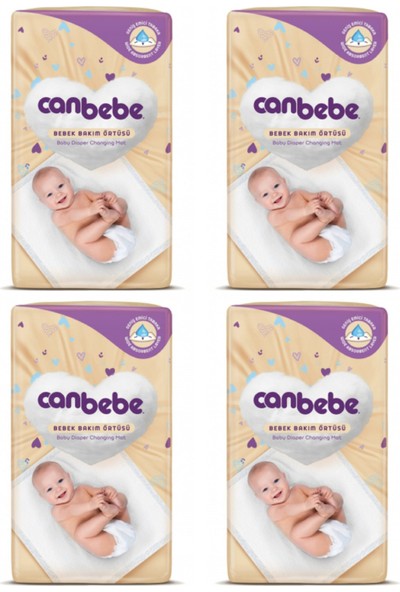 Canbebe Bebek Bakım Örtüsü 60X60 4X10 Adet (40 Adet) Canbebe Bebek Bakım Örtüsü 60X60 4X10 Adet (40 Adet)