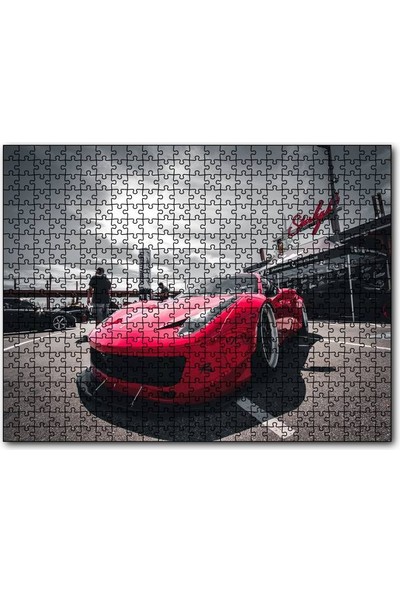 Cakapuzzle Kırmızı Ferrari Önden Görünüş 120 Parça Puzzle Yapboz Mdf (Ahşap)