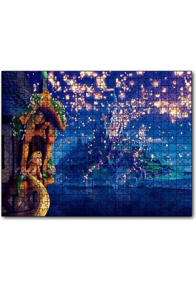 Cakapuzzle Rapunzel Masalı ve Şato 120 Parça Puzzle Yapboz Mdf (Ahşap)