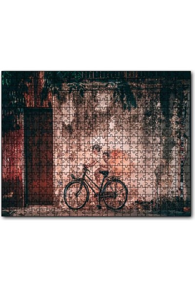 Cakapuzzle Grafiti Bisiklet Çocukları Görseli 500 Parça Puzzle Yapboz Mdf (Ahşap)