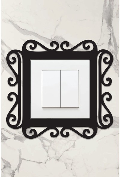 Ahwall Ahşap Priz Çerçevesi Desenli Model