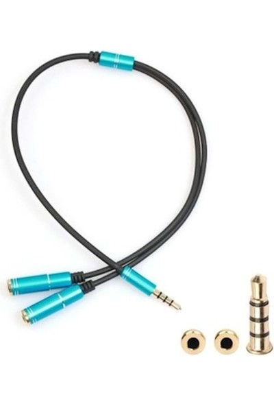 Aldım Geldi Stereo AUX Telefon Kulaklık Çoklayıcı Çoklayıcı 3.5mm Jack Kablo