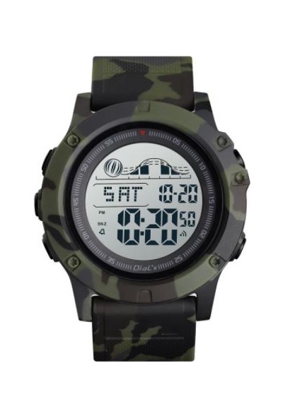 Dialx Askeri Kamuflaj Kordon Işıklı Kadran Akıllı Kol Saati