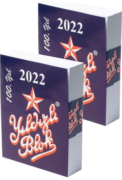 Yıldızlı Takvim 2022 Blok Masa Takvimi 2'li Yıldızlı Takvim 2022 Blok Masa Takvimi 2'li