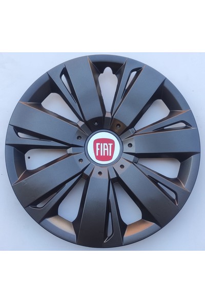 AJK Fiat Fiorino Füme Rengi 15 Inc Kırılmaz Jant Kapağı 4 Adet