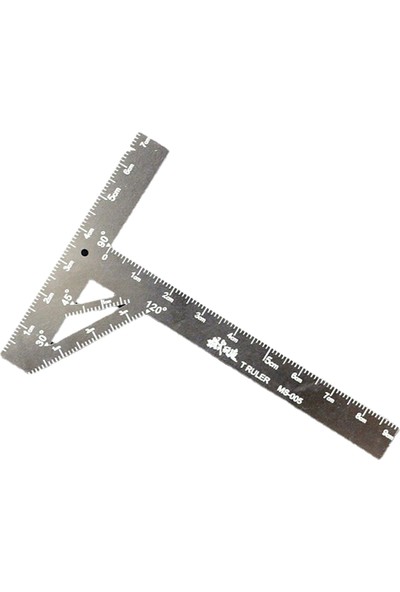 Flameer Kesme Çizgili Çizgi Paslanmaz Çelik T-Şekilli Cetvel Modelleme Zanaat Aksesuar (Yurt Dışından)