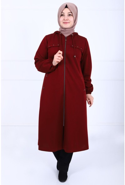 Kombinal Kadın Kiremit Kapüşonlu Tesettür Büyük Beden KAP-1029 Kombinal Kadın Kiremit Kapüşonlu Tesettür Büyük Beden KAP-1029