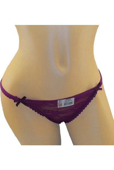 Jel Lingerie Jel Mor Çift Bant Muz Dantel Külot 120