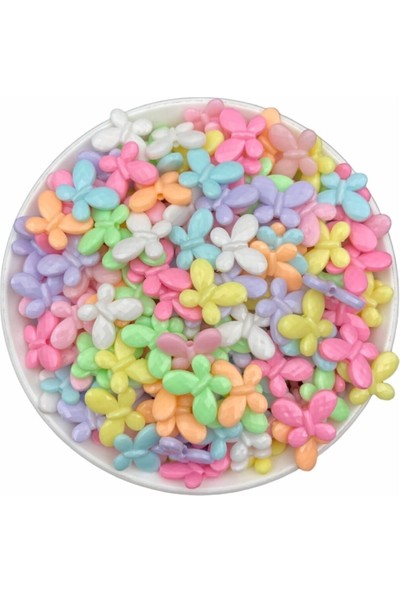 Hedef Bijuteri 25GR Pastel Renkli Plastik 13MM Kelebek Model Boncuk , Takı Yapım Boncuğu (25 Gr, ~65 Adet) Hedef Bijuteri 25GR Pastel Renkli Plastik 13MM Kelebek Model Boncuk , Takı Yapım Boncuğu (25 Gr, ~65 Adet)
