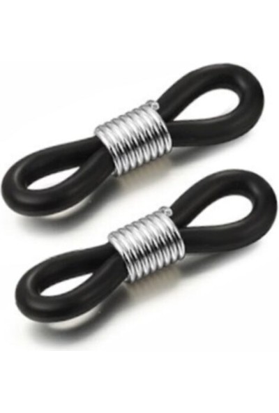 Hedef Bijuteri 20 Adet Siyah Gözlük Lastiği , Gözlük Ipi Aparatı,gözlük Askı Klips