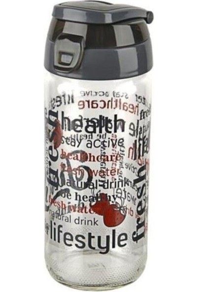 Titiz Rox Cam Su Matarası Siyah 500 ml