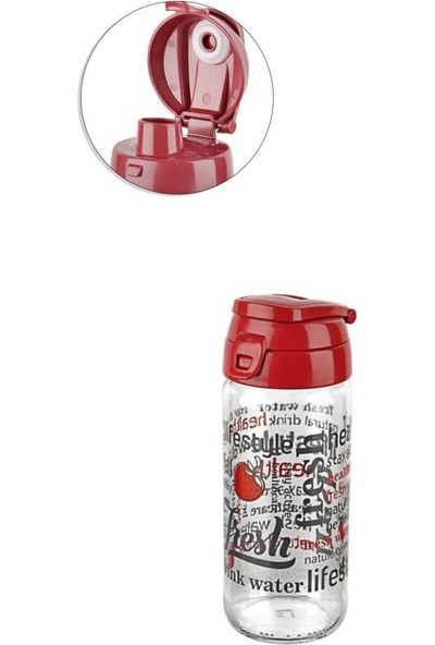 Titiz Rox Cam Su Matarası Kırmızı 500 ml Titiz Rox Cam Su Matarası Kırmızı 500 ml