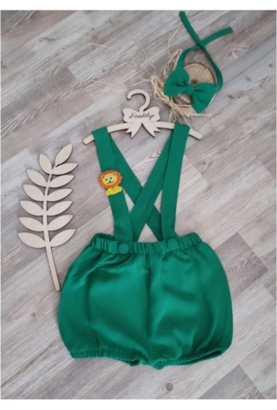 Safari Konsept Erkek Bebek Yeşil Salopet