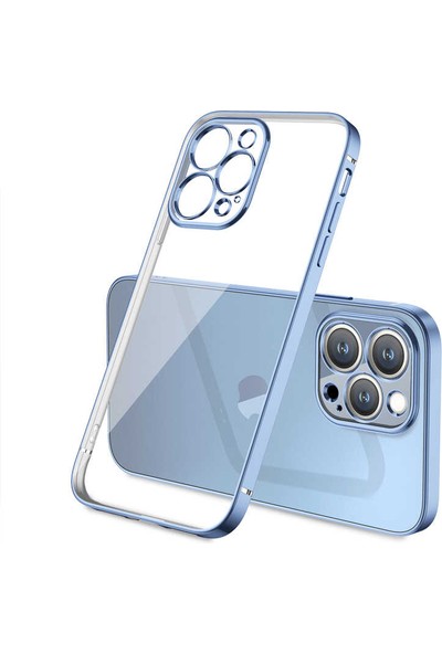 Case 4U Apple iPhone 13 Pro Kılıf Renkli Kenar Elektroplatin Kaplama Darbeye Dayanıklı Şeffaf Yüzey Gbox Kapak Lacivert Case 4U Apple iPhone 13 Pro Kılıf Renkli Kenar Elektroplatin Kaplama Darbeye Dayanıklı Şeffaf Yüzey Gbox Kapak Lacivert