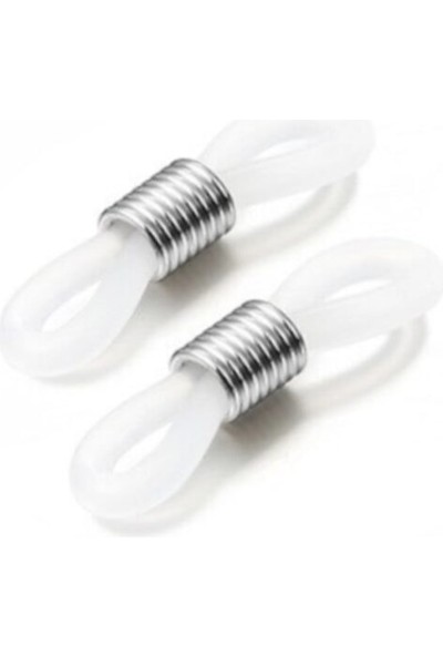 Hedef Bijuteri 20 Adet Şeffaf Gözlük Lastiği , Gözlük Ipi Aparatı,gözlük Askı Klips