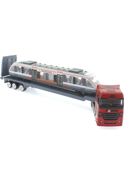 Mega Beyaz Metal Metro Vagonu ve Taşıyıcı Tır Mega Beyaz Metal Metro Vagonu ve Taşıyıcı Tır