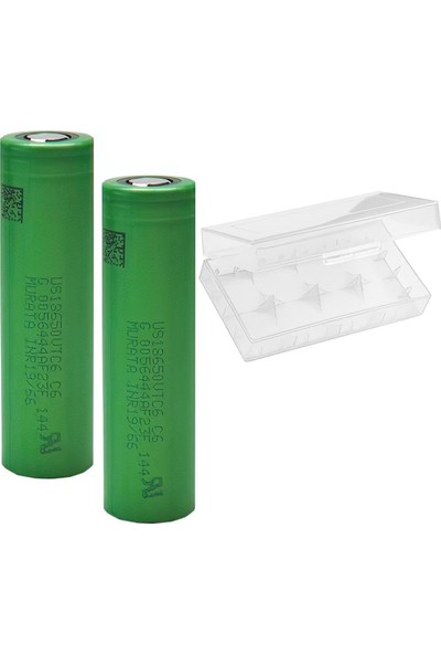 Sony Vtc6 18650 3.7 V 3000 mAh 30A Li-Ion Şarjlı Pil 2'li + Pil Taşıma Kutusu