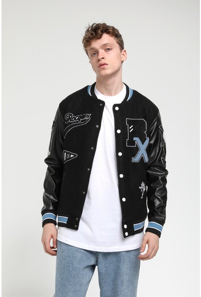 Rocqerx Rx Nakış Detaylı Kaşe Kolej Mont R-2152