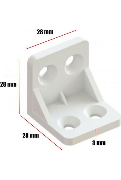 Nobel - Mobilya Dolap Köşe Bağlantı L Demir Gönye 28X28X28 mm 10 Adet Nobel - Mobilya Dolap Köşe Bağlantı L Demir Gönye 28X28X28 mm 10 Adet