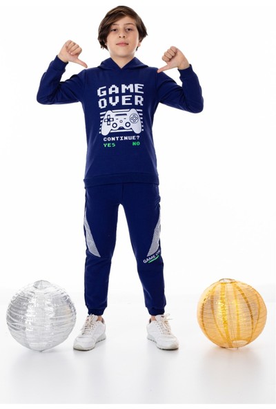 Cicitime Game Over Baskılı File Detaylı Erkek Çocuk Eşofman Takımı Cicitime Game Over Baskılı File Detaylı Erkek Çocuk Eşofman Takımı