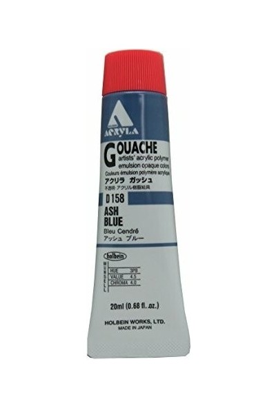 Holbein Akrilik Guaj Boya 20 ml - D 158 Ash Blue Holbein Akrilik Guaj Boya 20 ml - D 158 Ash Blue