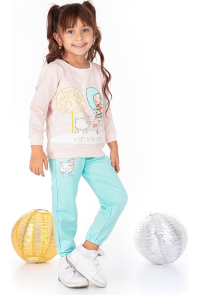 Cicitime Tüylü Koyun Nakışlı Kar Tanesi Baskılı Takım