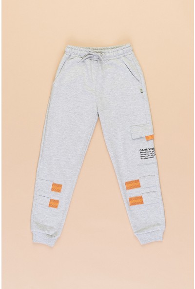 FullaModa Çocuk Tek Cepli Baskılı Eşofman Altı