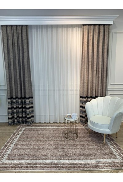 Brillant Jason Hasır Jüt Görünümlü Lateks Kaymaz Taban Saçaksız Halı