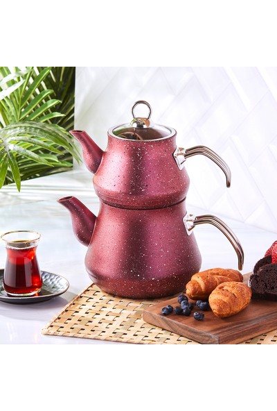 Karaca Biogranit Midi Çaydanlık Takımı Red